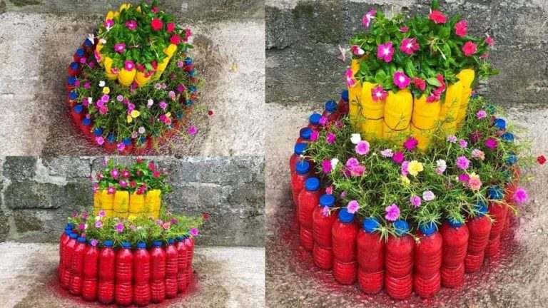 +10 ideas para decorar con macetas de botellas usadas - TIKINTI
