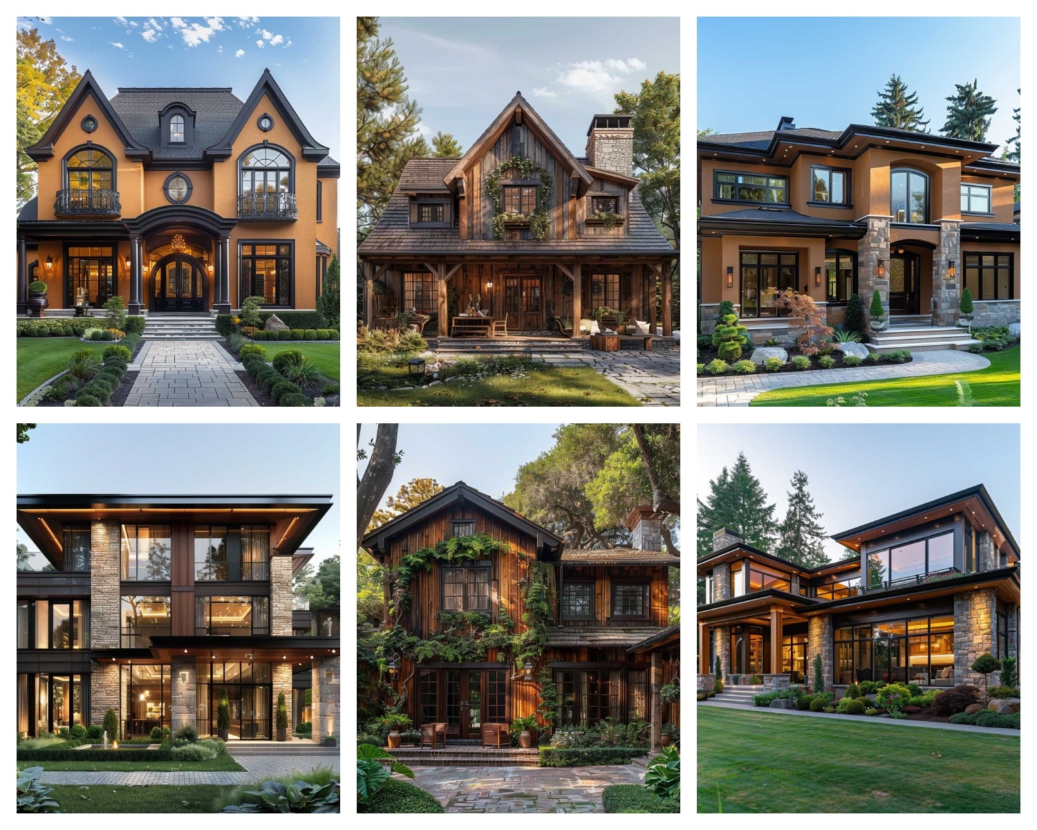 Ideas de casas modernas con fachadas en tono marrón - TIKINTI